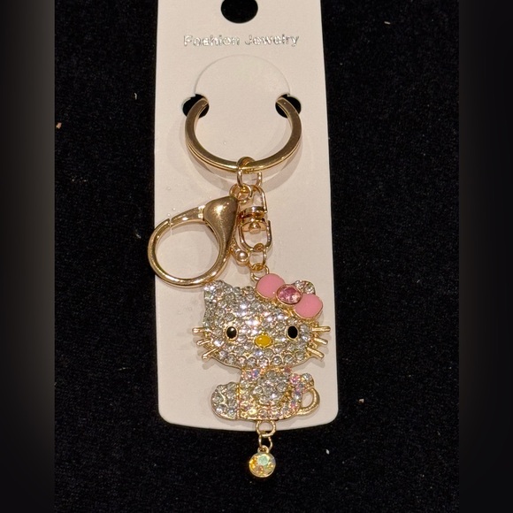 Source Unknown | Accessories | Bag Charm Hello Kitty Gold Tone ...